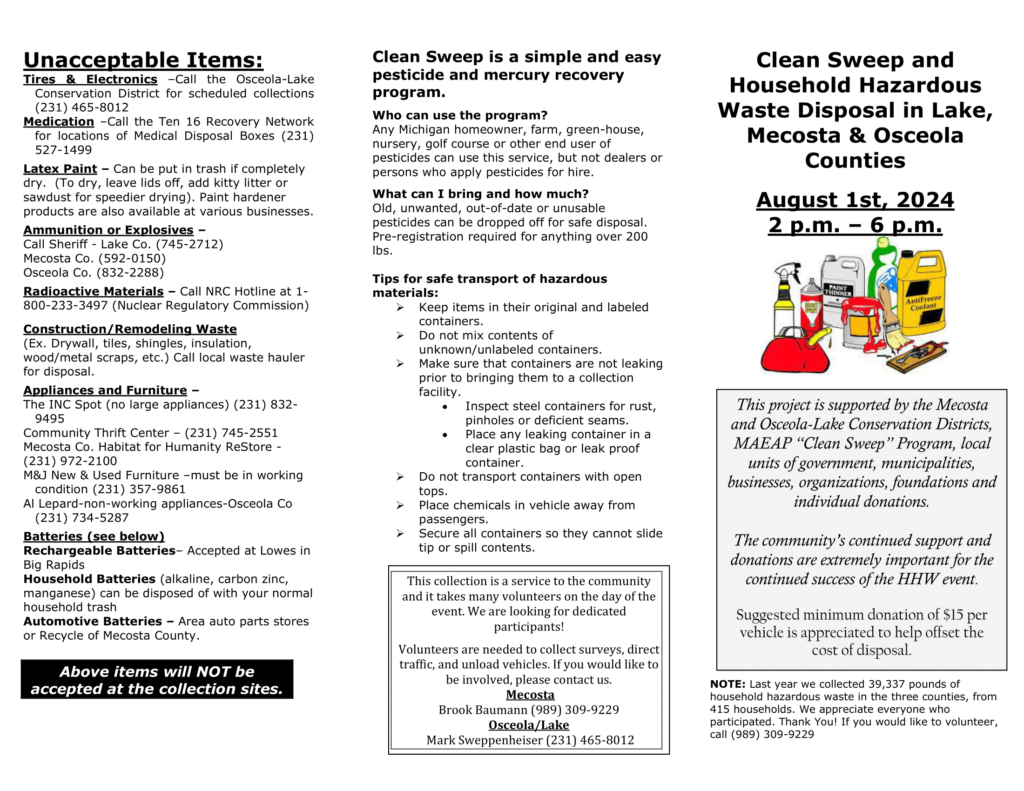 Household Hazardous Waste Collection Day – Yates Township
